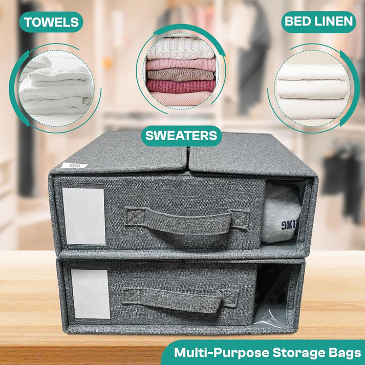 Ebern Designs CasaCore Foldable Linen Storage, Bed Sheet Organizers Cherri | Wayfair